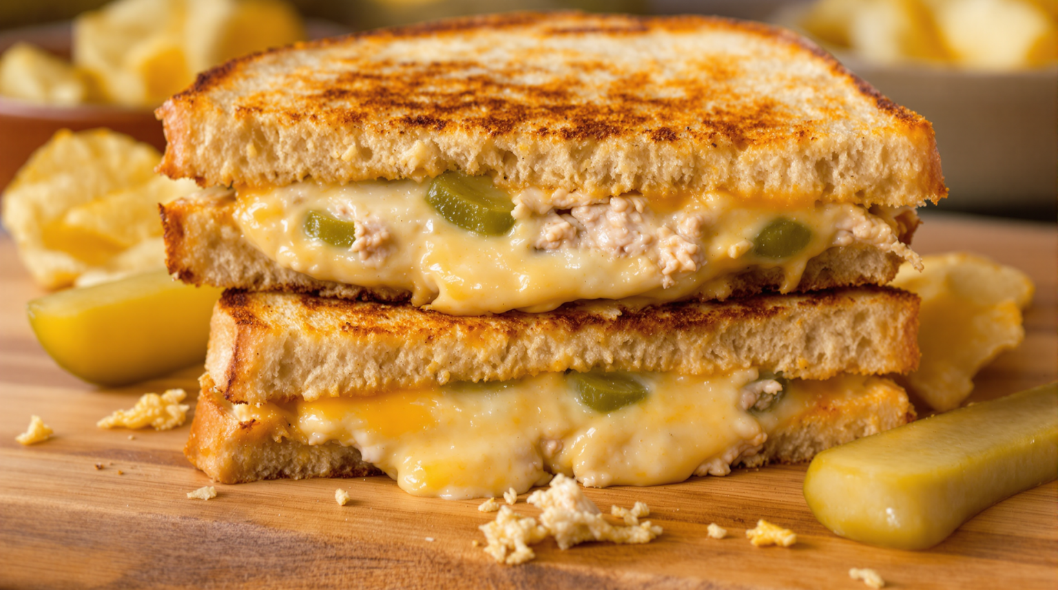 The Ultimate Tuna Melt with Pickles